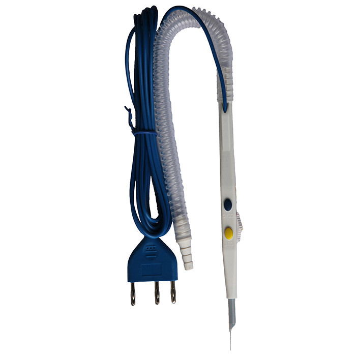 Smoke Evacuation Disposable ESU Pencil Stainless Steel Blue color